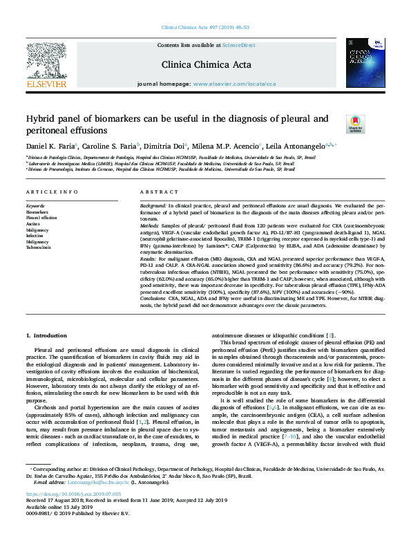 (PDF) Hybrid panel of biomarkers can be useful in the diagnosis of ...