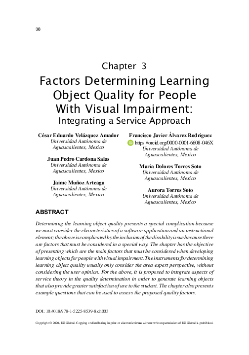 (PDF) Factors Determining Learning Object Quality for People With ...
