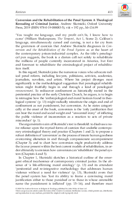 (PDF) Conversion and the Rehabilitation of the Penal System: A ...