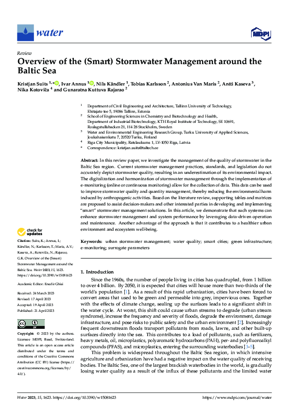 (PDF) Overview of the (Smart) Stormwater Management around the Baltic ...