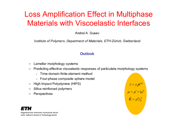 (PDF) Loss Amplification Effect in Multiphase Materials with Viscoelastic Interfaces
