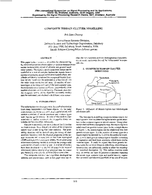 (PDF) Composite terrain clutter modelling