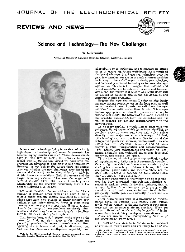 (PDF) Science and Technology—The New Challenges