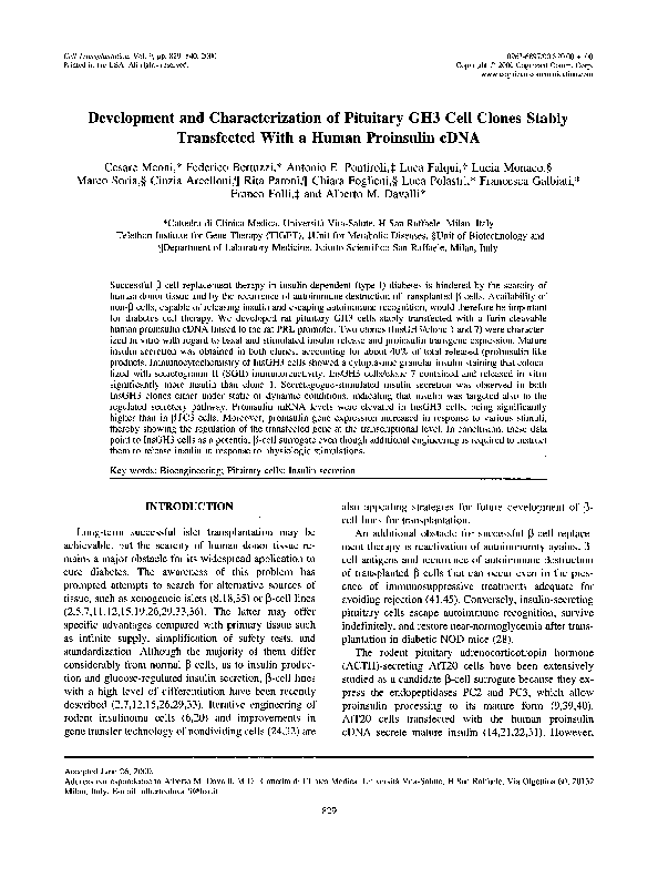 (PDF) Development and Characterization of Pituitary GH3 Cell Clones ...