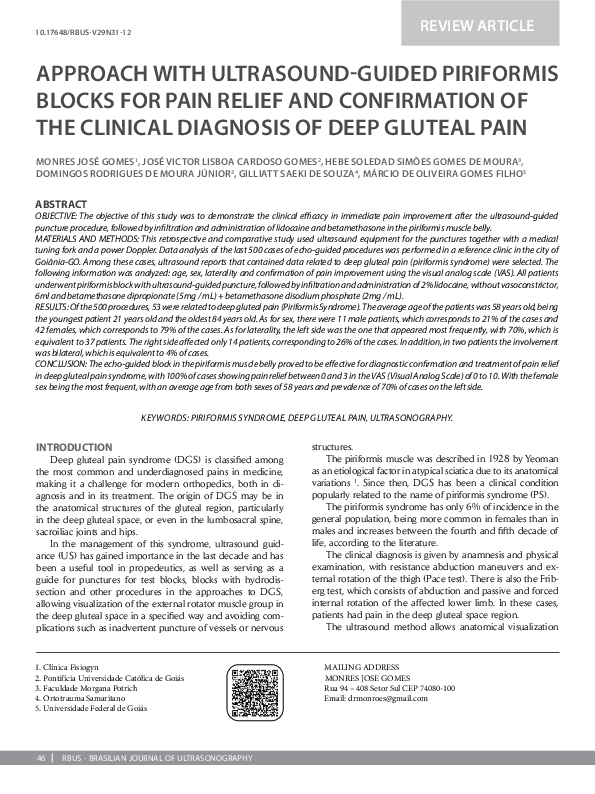 (PDF) Approach with Ultrasound-Guided Piriformis Blocks for Pain Relief ...