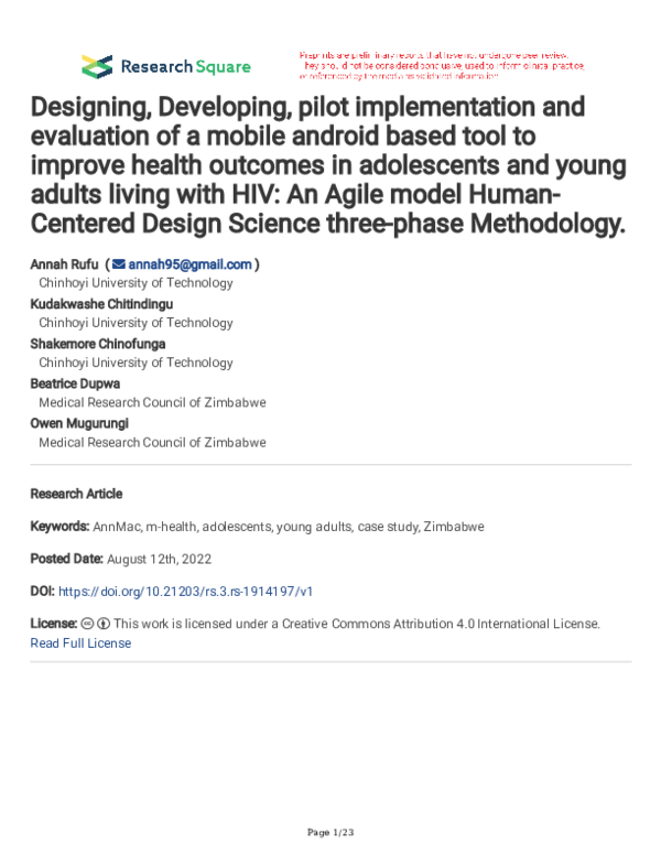 (PDF) Designing, Developing, pilot implementation and evaluation of a mobile android based tool ...