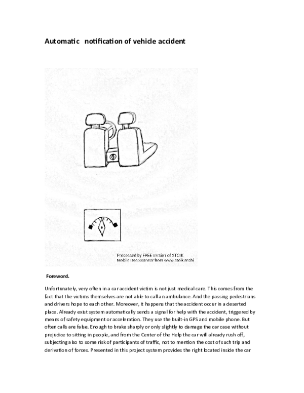 (DOC) Automatic notification of vehicle accident