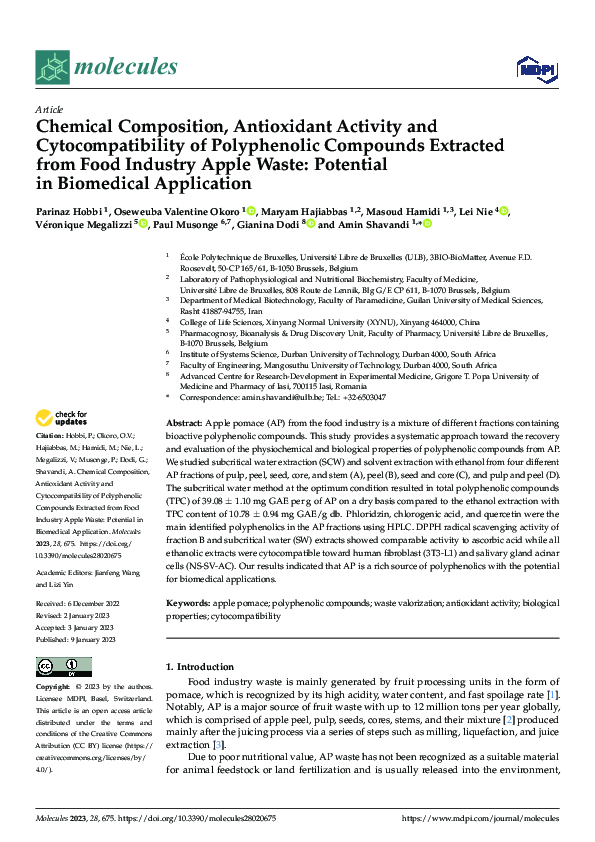 (PDF) Chemical Composition, Antioxidant Activity and Cytocompatibility of Polyphenolic Compounds ...