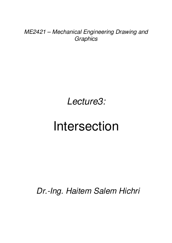 (PDF) Lecture3 Intersection