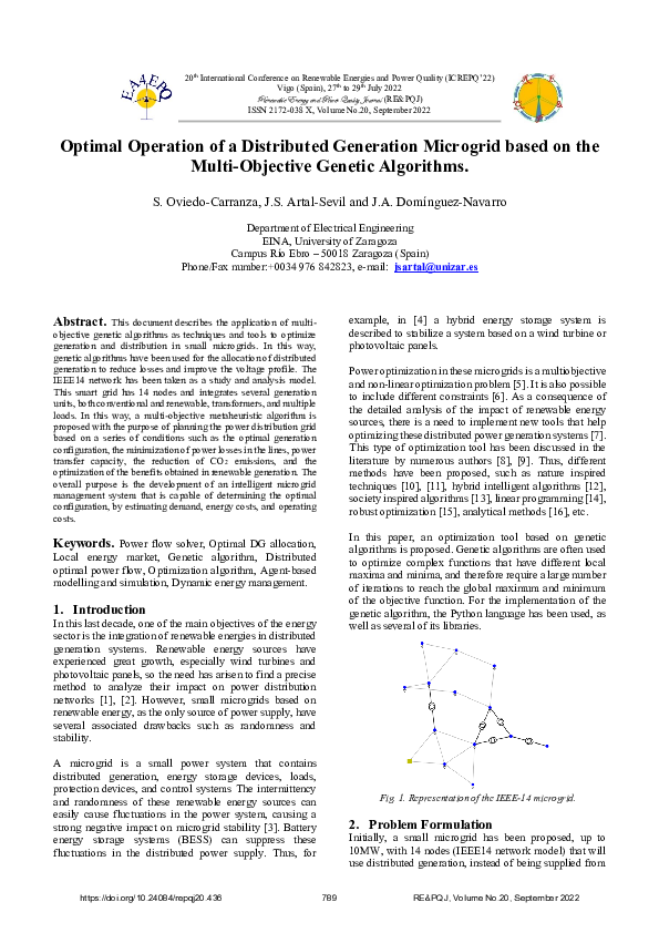 (PDF) Optimal Operation of a Distributed Generation Microgrid based on the Multi-Objective ...