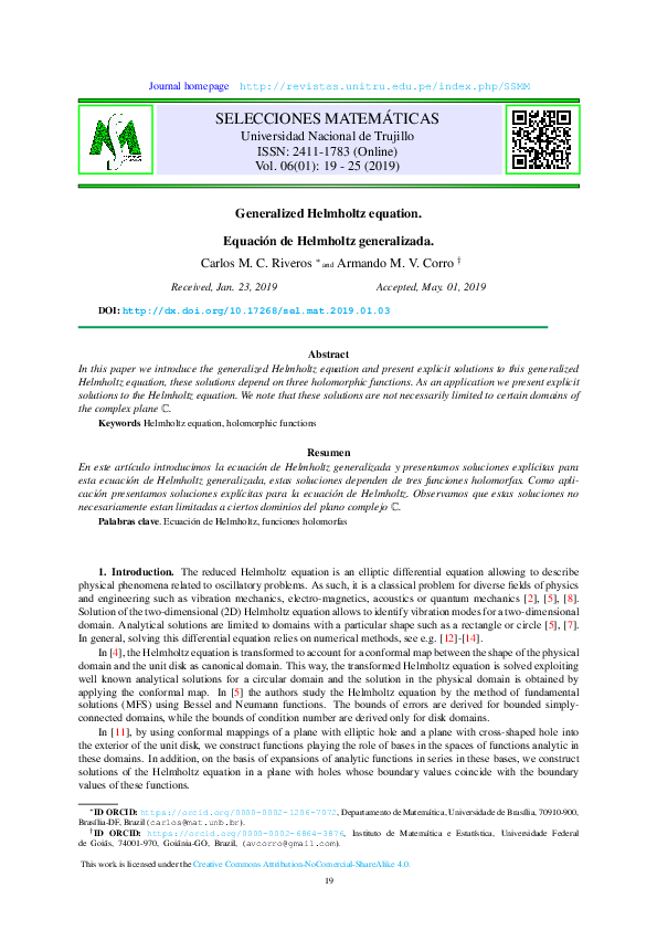 (PDF) Generalized Helmholtz equation