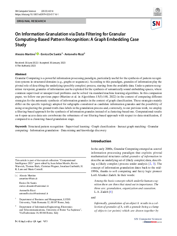 Pdf Filtering Approaches For Granular Computing In Graphs