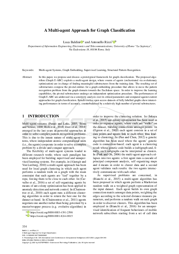 (PDF) A Multi-agent Approach for Graph Classification