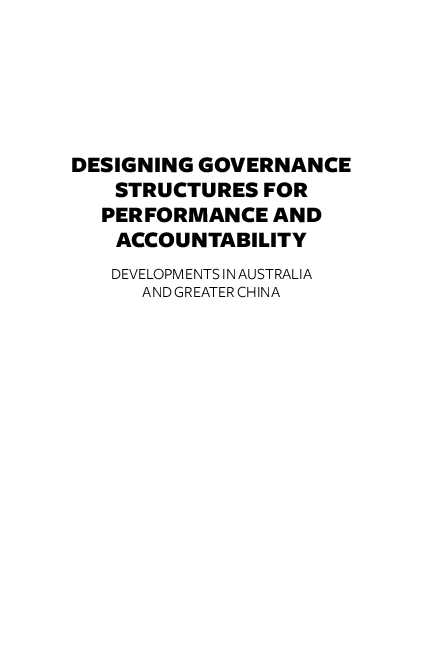 (PDF) Designing governance structures for performance and accountability