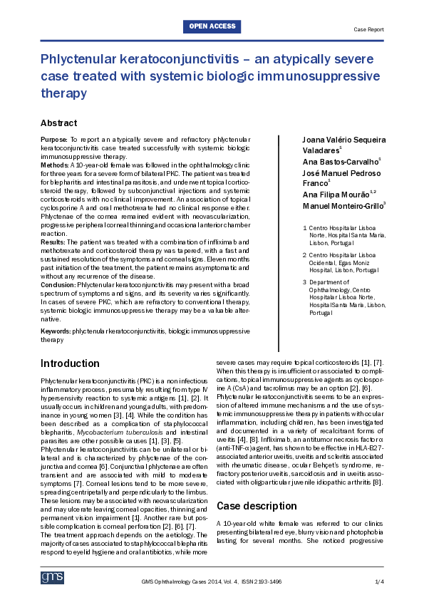 (PDF) Phlyctenular keratoconjunctivitis – an atypically severe case ...