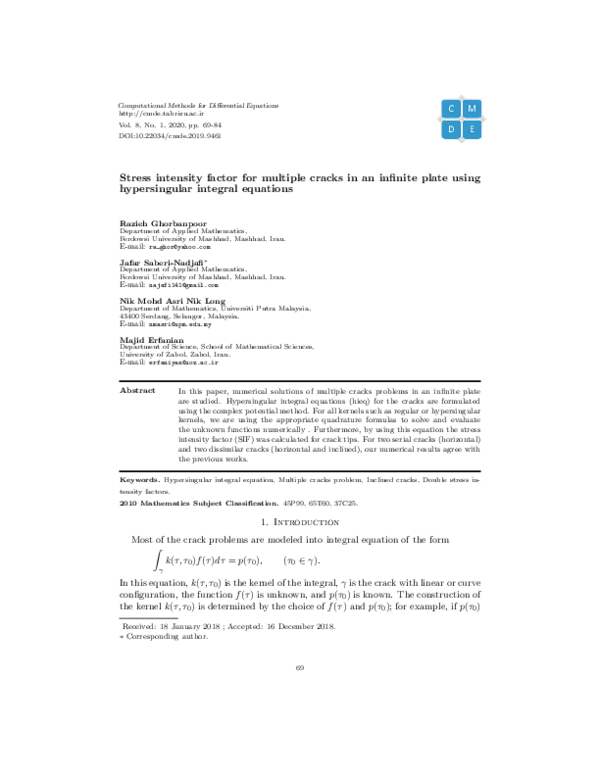 (PDF) Stress intensity factor for multiple cracks in bonded dissimilar materials using ...