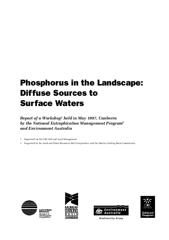 (PDF) Phosphorus in the Landscape: Diffuse Sources to Surface Waters