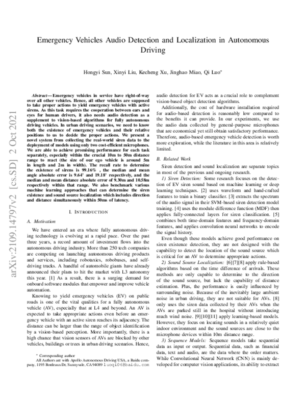 (PDF) Emergency Vehicles Audio Detection and Localization in ...