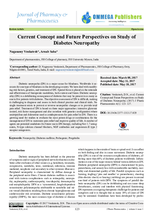(PDF) Current Concept and Future Perspectives on Study of Diabetes ...