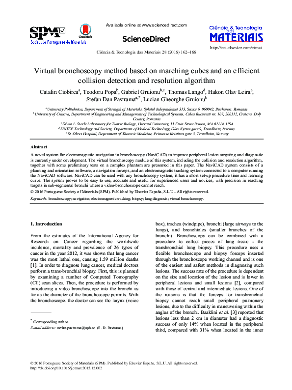 (PDF) Virtual bronchoscopy method based on marching cubes and an efficient collision detection ...