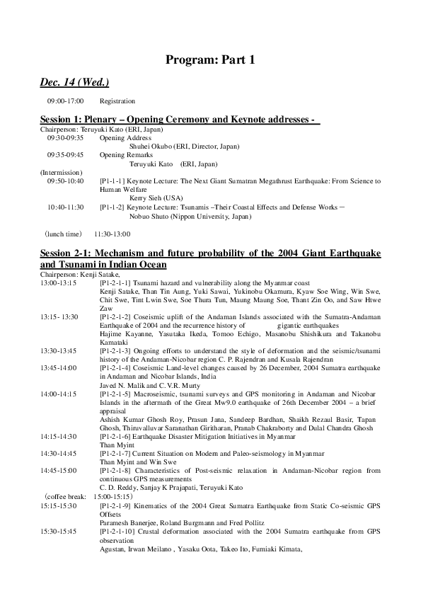 (PDF) Program: Part 1 | Soe Tun - Academia.edu