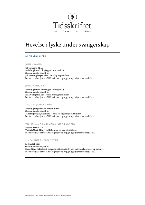 (PDF) Hevelse i lyske under svangerskap