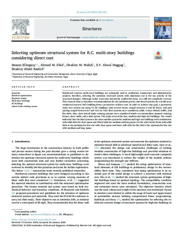 (PDF) Selecting optimum structural system for R.C. multi-story ...