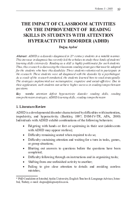 (PDF) The Impact of Classroom Activities on the Improvement of Reading ...