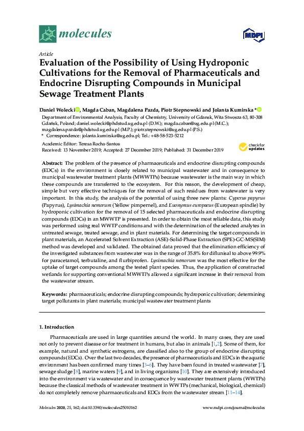 (PDF) Evaluation of the Possibility of Using Hydroponic Cultivations ...