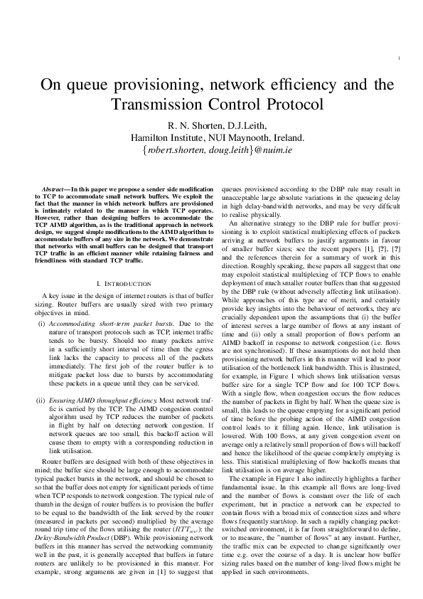 (PDF) Transmission Control Protocol