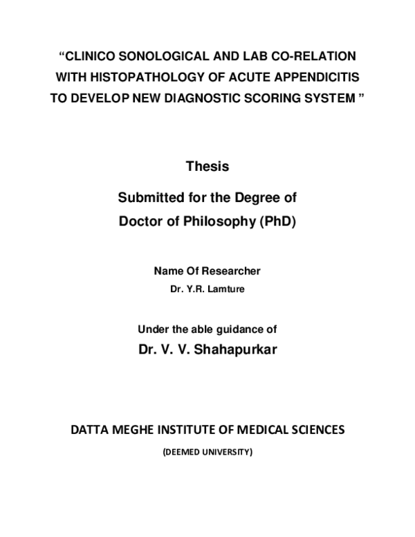 (PDF) Clinico Sonological And Lab Co Relation With Histopathology Of ...