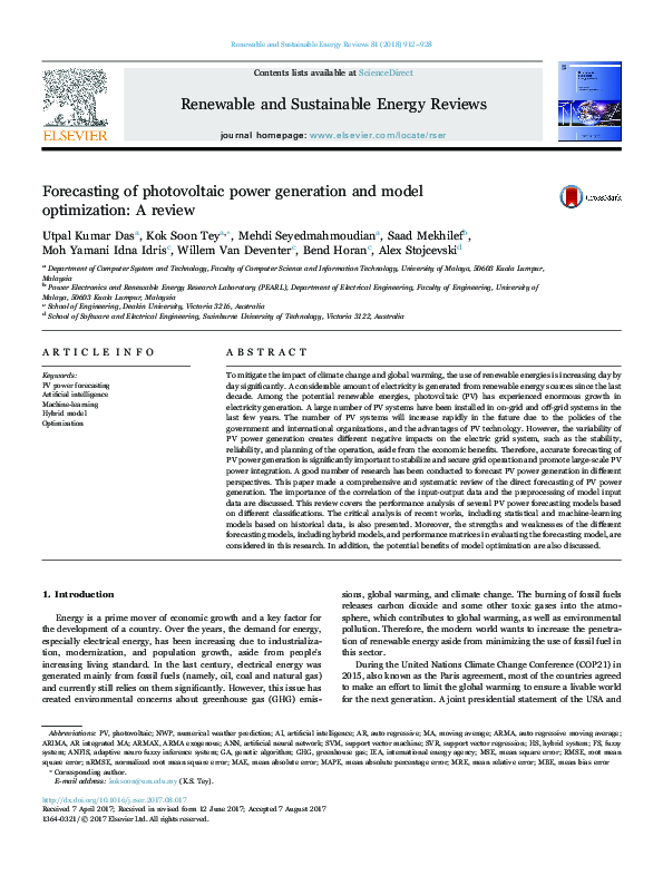 Pdf Forecasting Of Photovoltaic Power Generation By Rbf Neural Networks