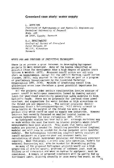 (PDF) Greenland case study: water supply