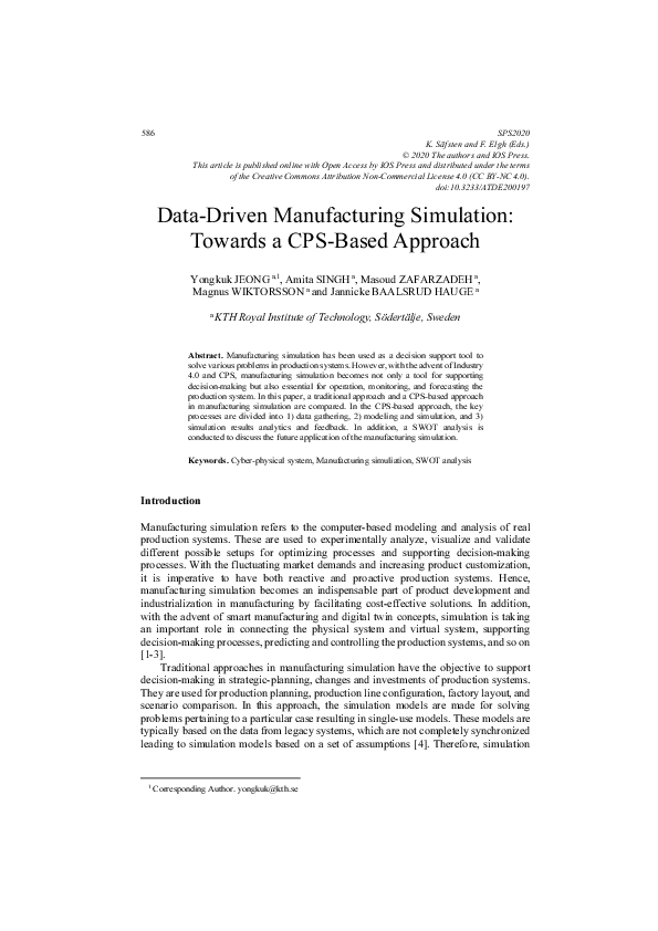 (PDF) Data-Driven Manufacturing Simulation: Towards a CPS-Based Approach | YongKuk Jeong ...