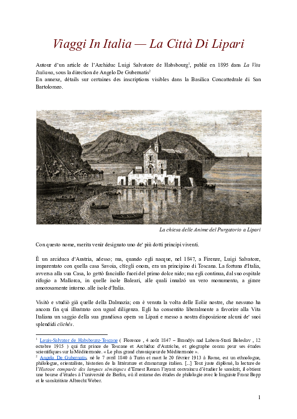 (PDF) La Città Di Lipari