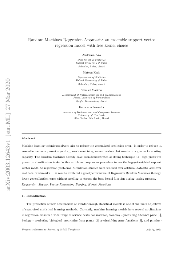 (PDF) Random Machines Regression Approach: an ensemble support vector regression model with free ...