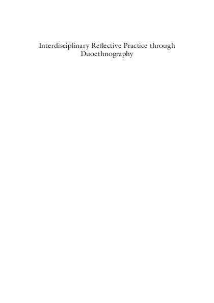 (PDF) Interdisciplinary Reflective Practice through Duoethnography