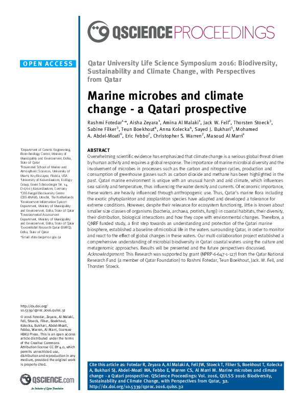 (PDF) Marine microbes and climate change - a Qatari prospective