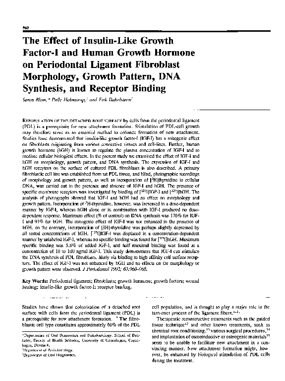 (PDF) The Effect of Insulin-Like Growth Factor-I and Human Growth ...