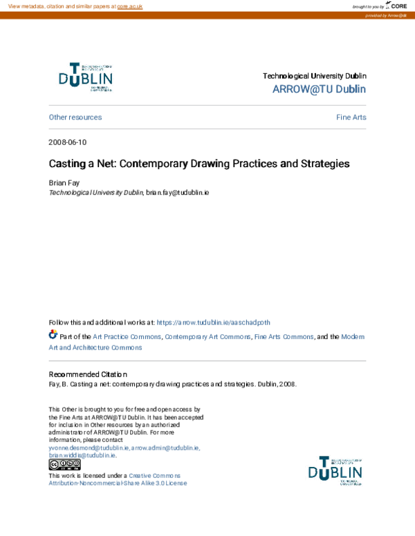 (PDF) Casting a Net: Contemporary Drawing Practices and Strategies