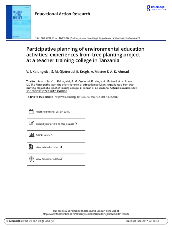 (PDF) Participative planning of environmental education activities ...