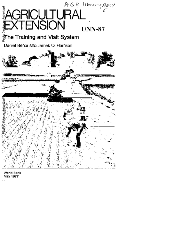 (PDF) EXTENSION UNN-87 The Training and Visit System