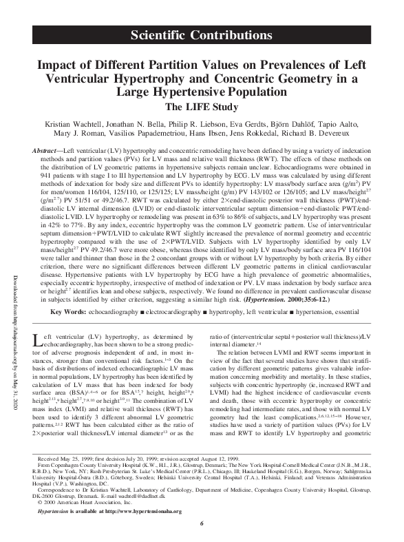 (PDF) Impact of Different Partition Values on Prevalences of Left ...