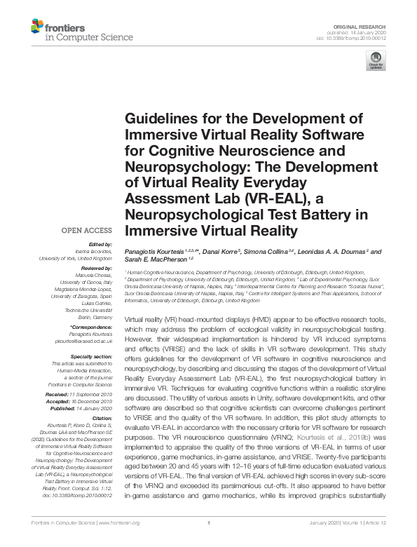 (PDF) Guidelines for the Development of Immersive Virtual Reality ...