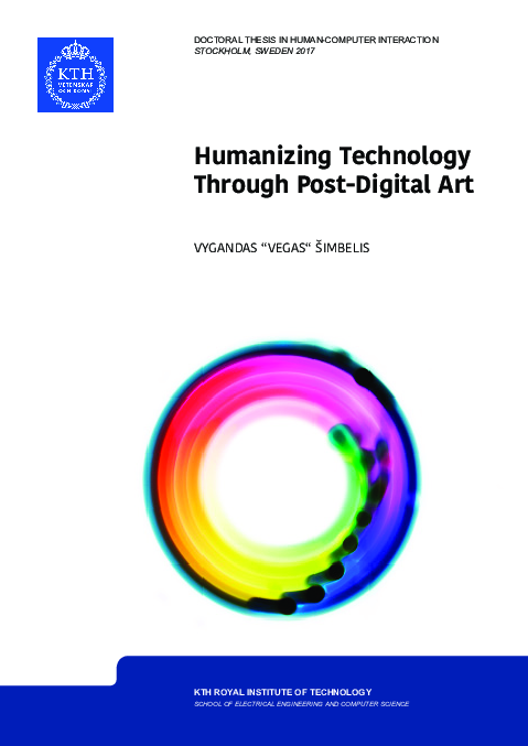 (PDF) Humanizing Technology: Post-Digital Art Processes