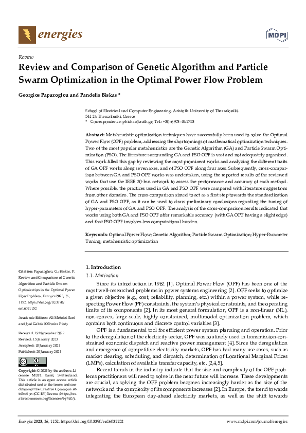 (PDF) Review and Comparison of Genetic Algorithm and Particle Swarm ...