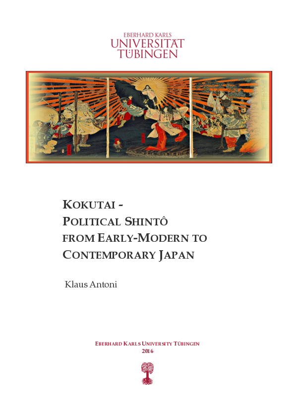 (PDF) Kokutai - Political Shintô from early-modern to contemporary Japan