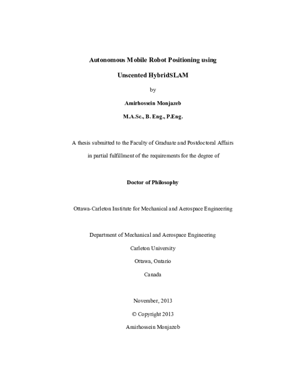 Pdf Autonomous Mobile Robot Positioning Using Unscented Hybridslam