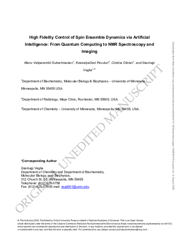 (PDF) High-fidelity control of spin ensemble dynamics via artificial intelligence: from quantum ...
