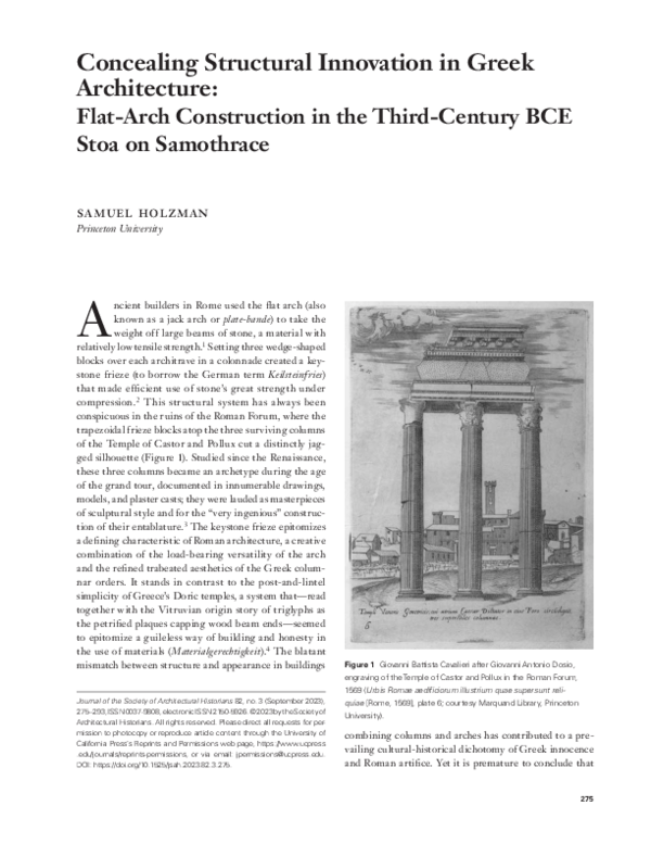 (PDF) Concealing Structural Innovation in Greek Architecture: Flat-Arch ...